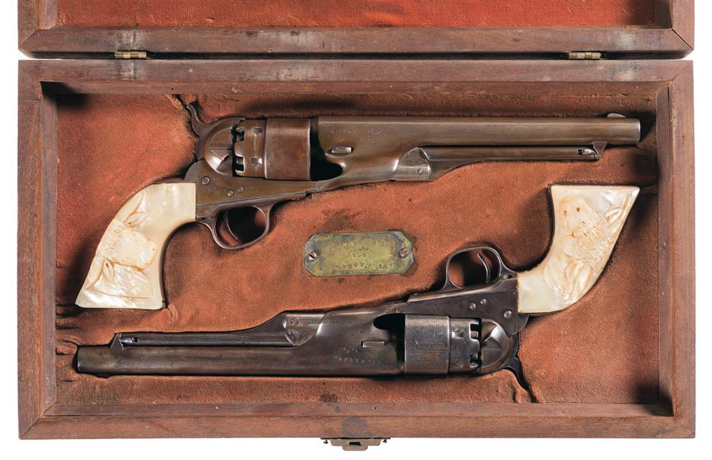 Cased Pair of Miller Brothers' 101 Ranch Marked Colt Model 1860 | Rock ...