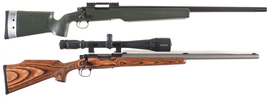 Two Remington Model 700 Bolt Action Rifles w/ Hart Rifle Barrels | Rock ...