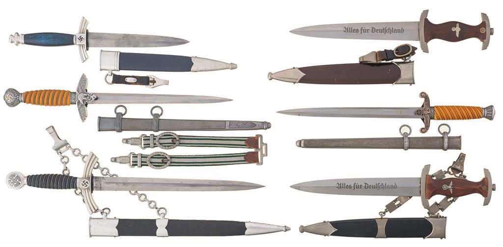 Collector's Lot of Six Nazi Style Daggers | Rock Island Auction