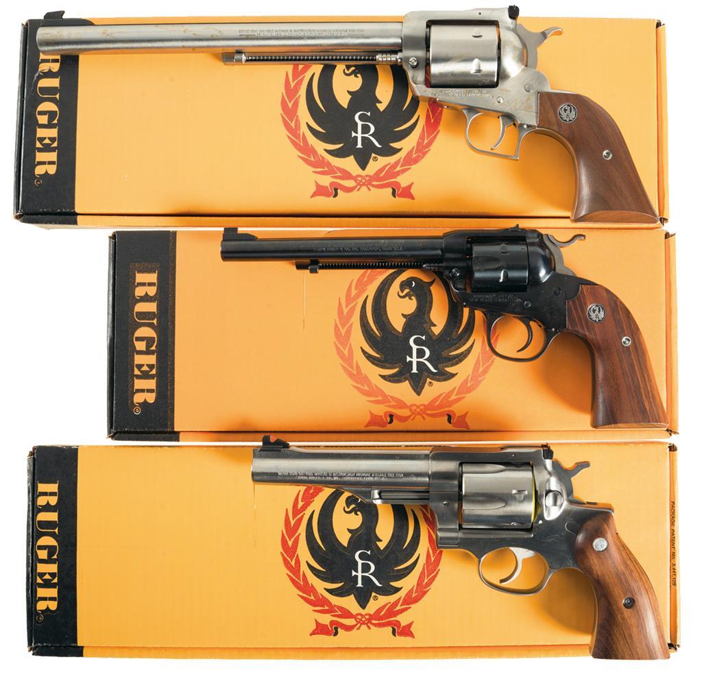 Three Ruger Revolvers w/ Factory Boxes, Shipping Sleeves, and Pa | Rock ...