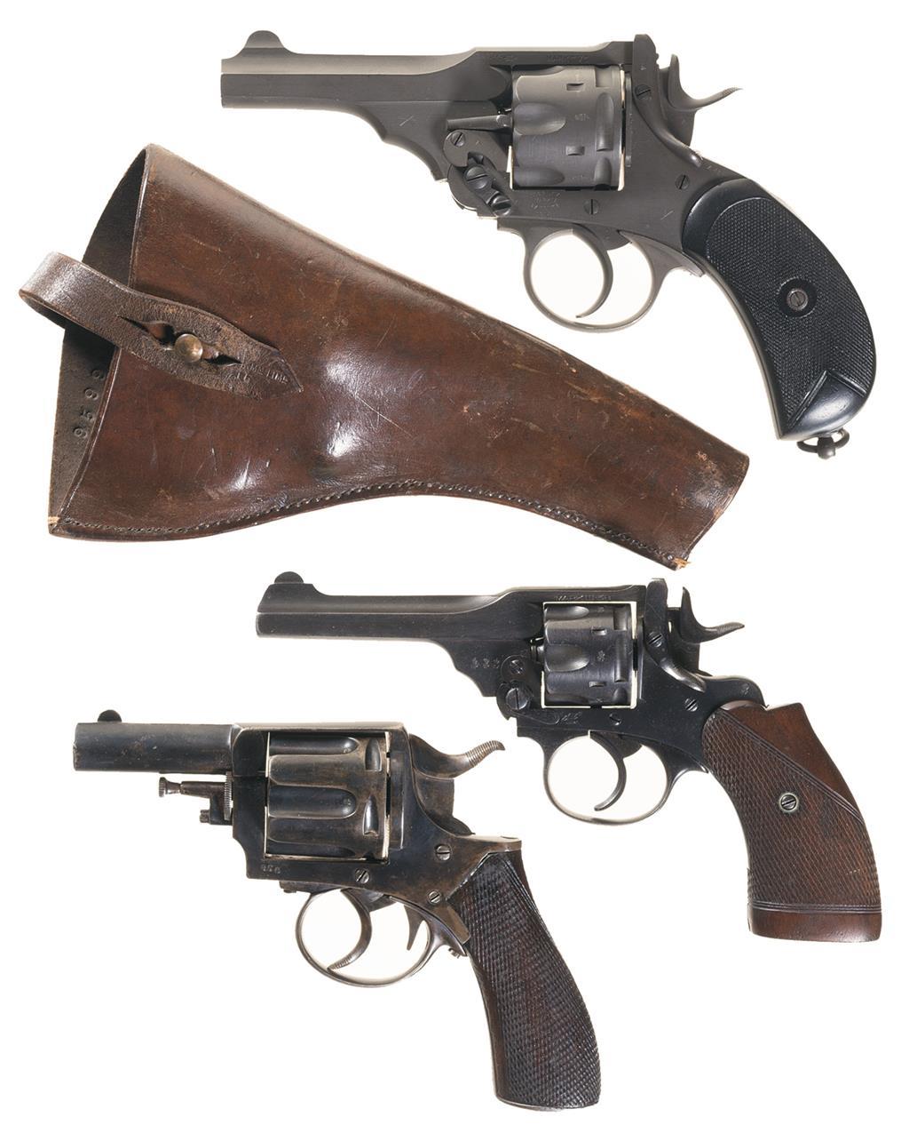 Three English DA Revolvers | Rock Island Auction