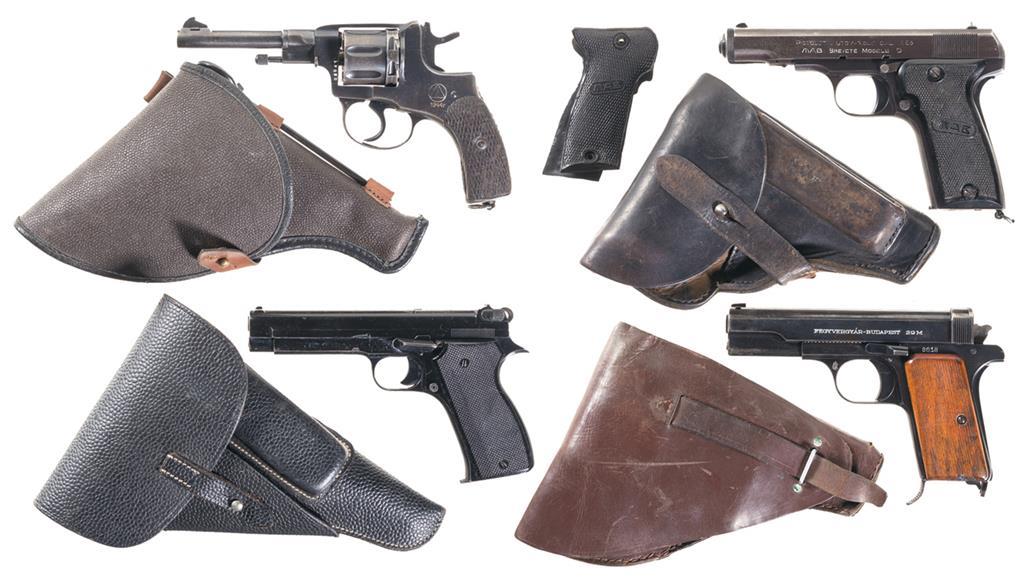 Four European Military Handguns w/ Holsters | Rock Island Auction