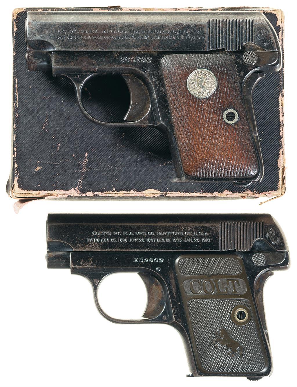 Two Colt Early Semi-Automatic Pistols | Rock Island Auction