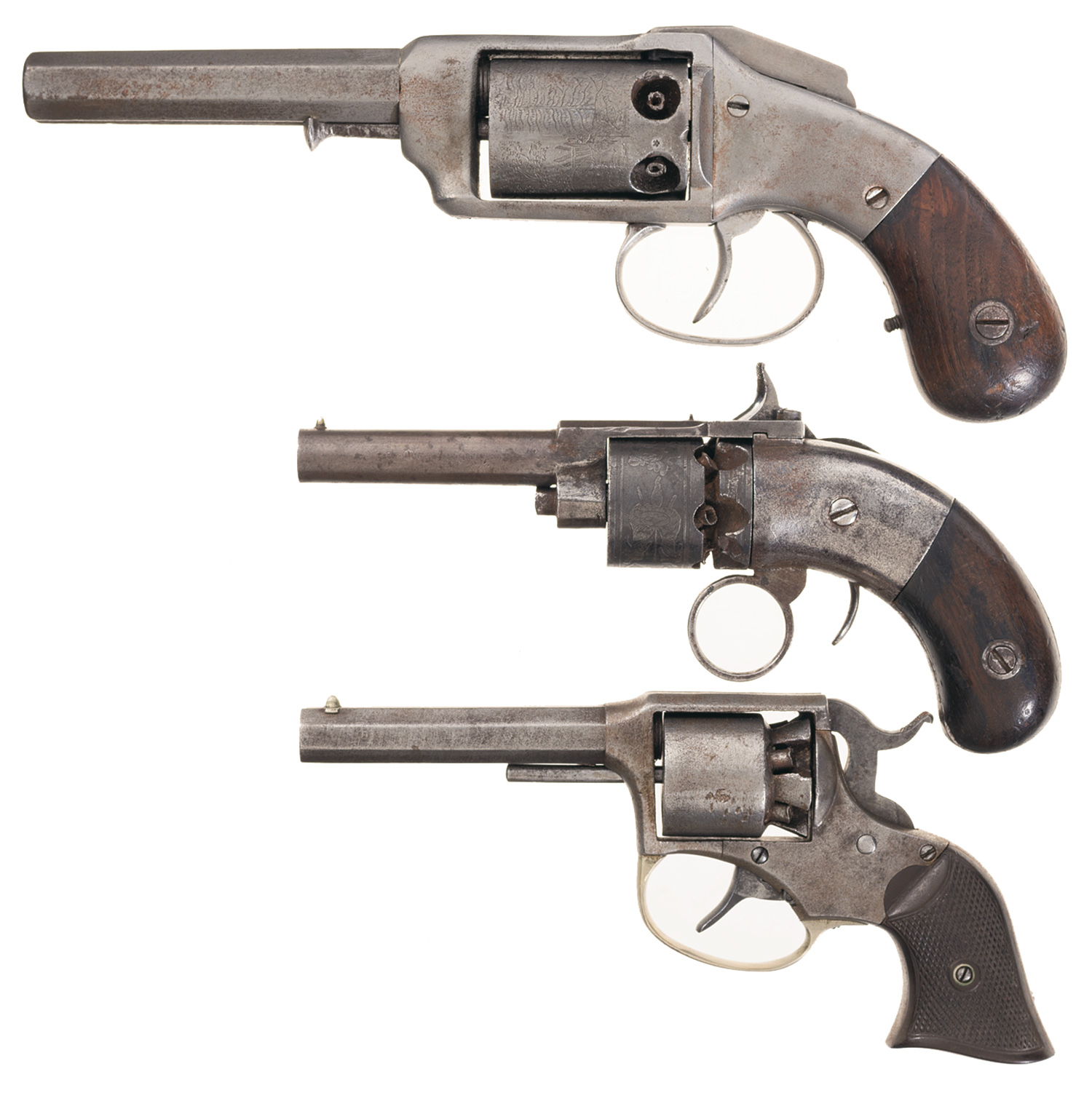 Three Antique Percussion Revolvers | Rock Island Auction
