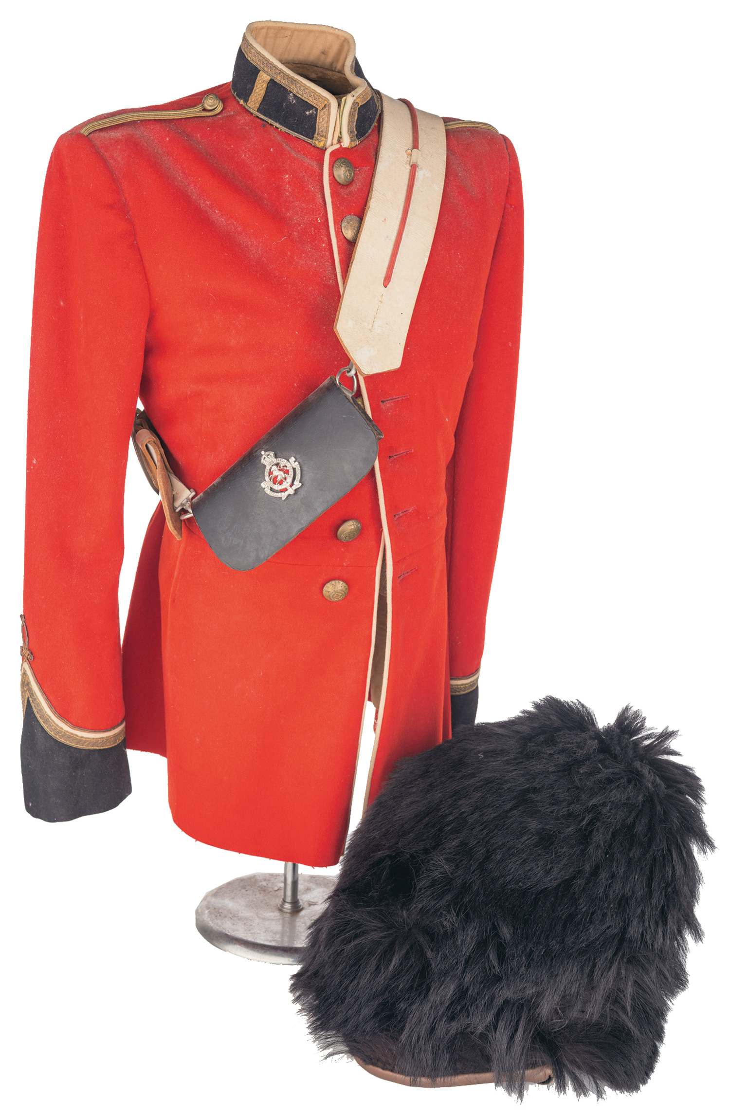 Canadian Army Uniform Tunic with Bearskin | Rock Island Auction
