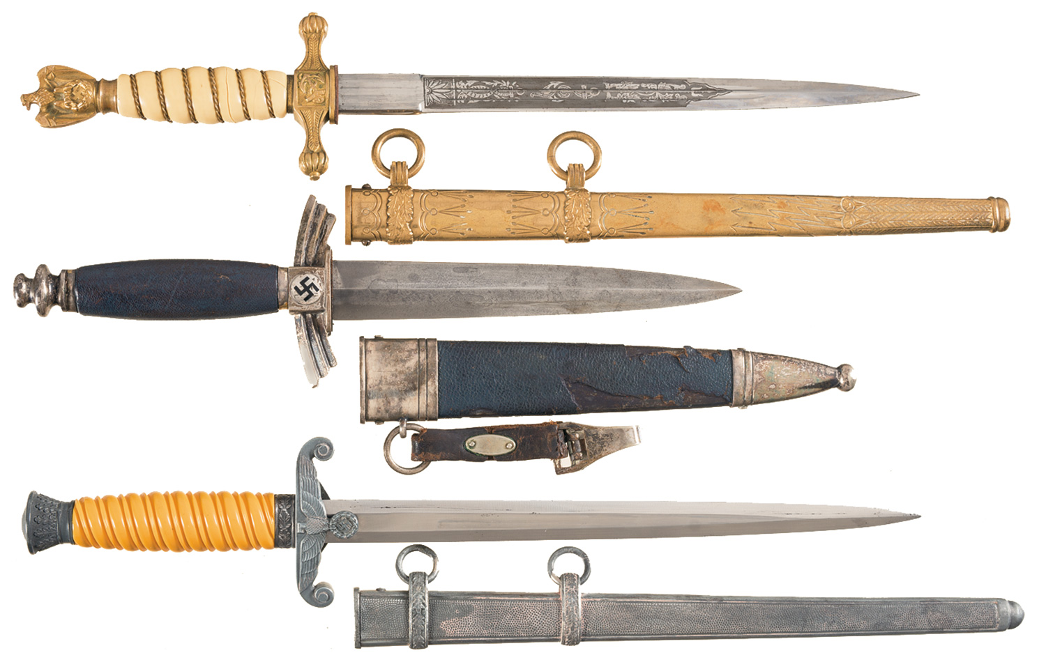 Collector's Lot of Three Nazi Military Daggers | Rock Island Auction