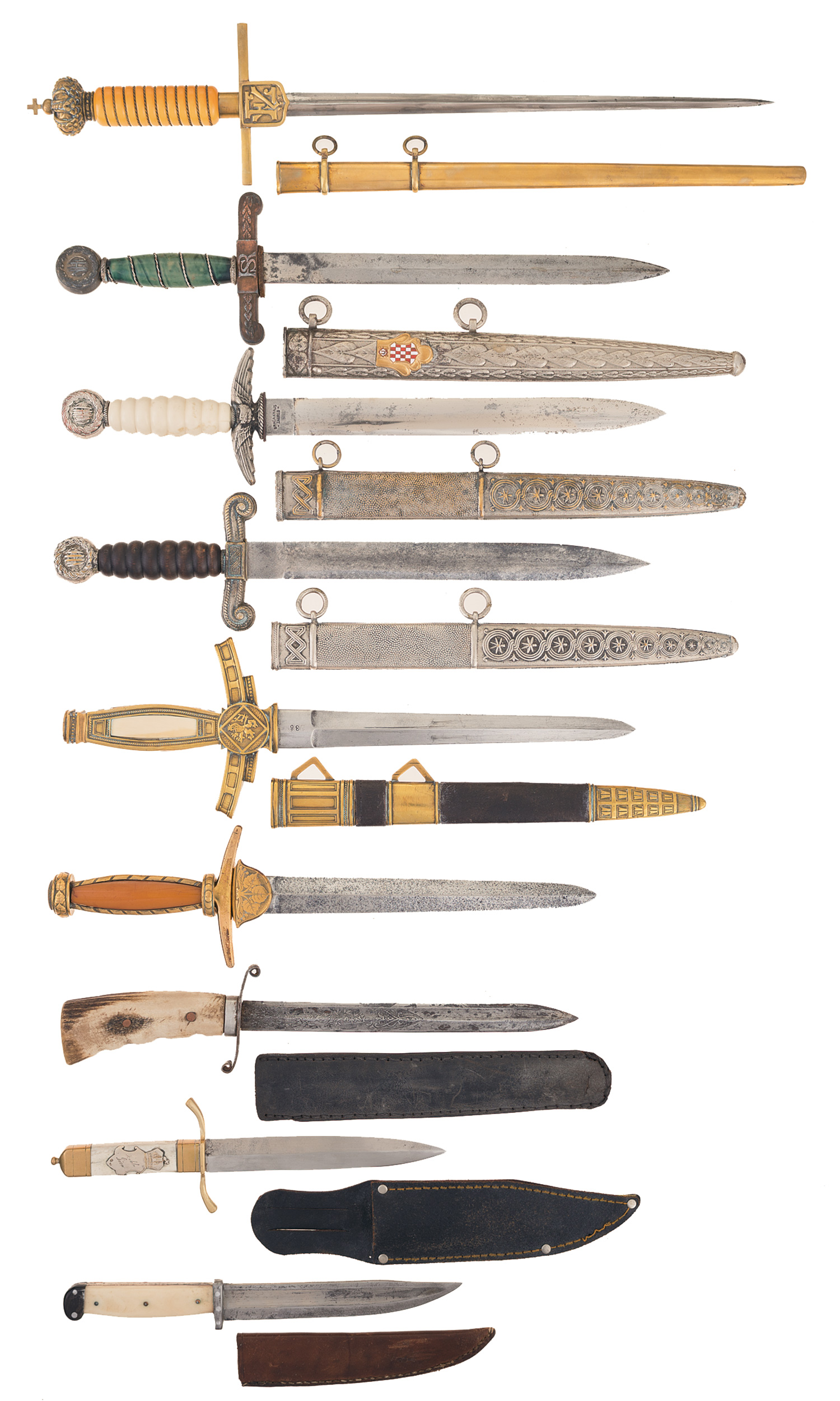 Nine European Military Style Daggers | Rock Island Auction