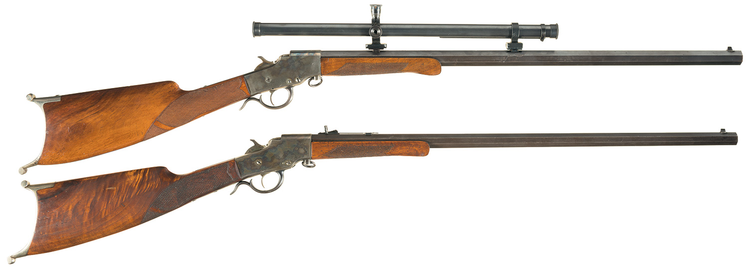 Two Hopkins & Allen Schuetzen Model Single Shot Rifles | Rock Island ...