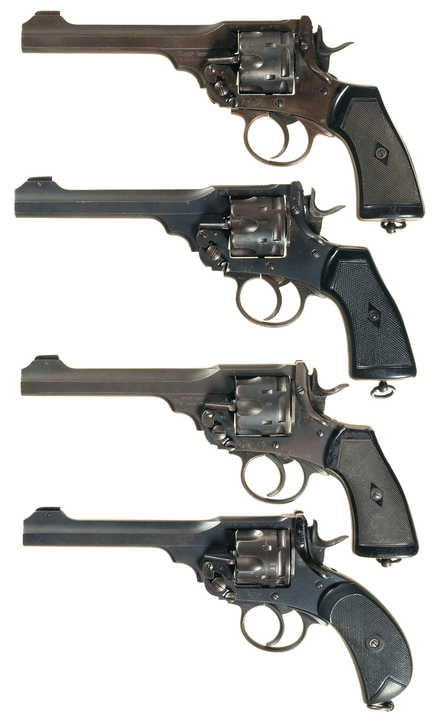 Four British DA Military Revolvers | Rock Island Auction