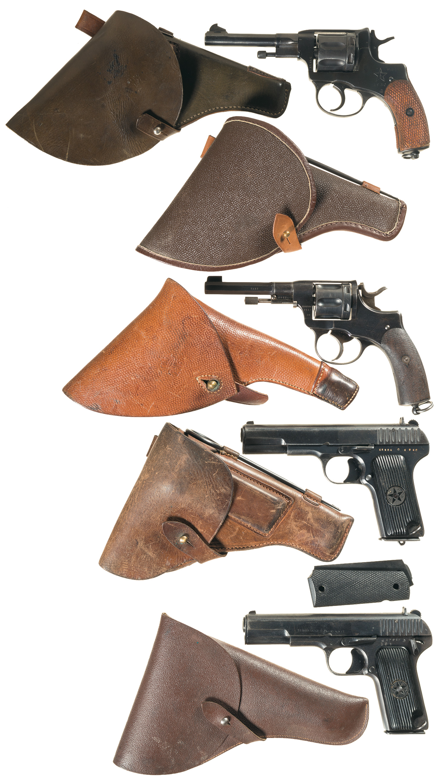 Four European Military Handguns w/ Holsters | Rock Island Auction