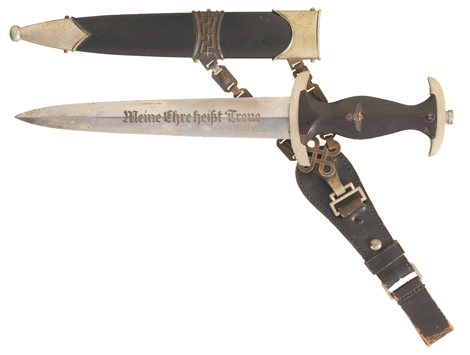 SS-Style Dagger with 1936 Pattern Chained Sheath | Rock Island Auction