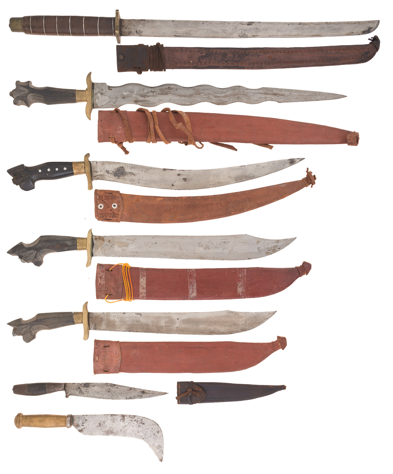 Seven Filipino Edged Weapons | Rock Island Auction