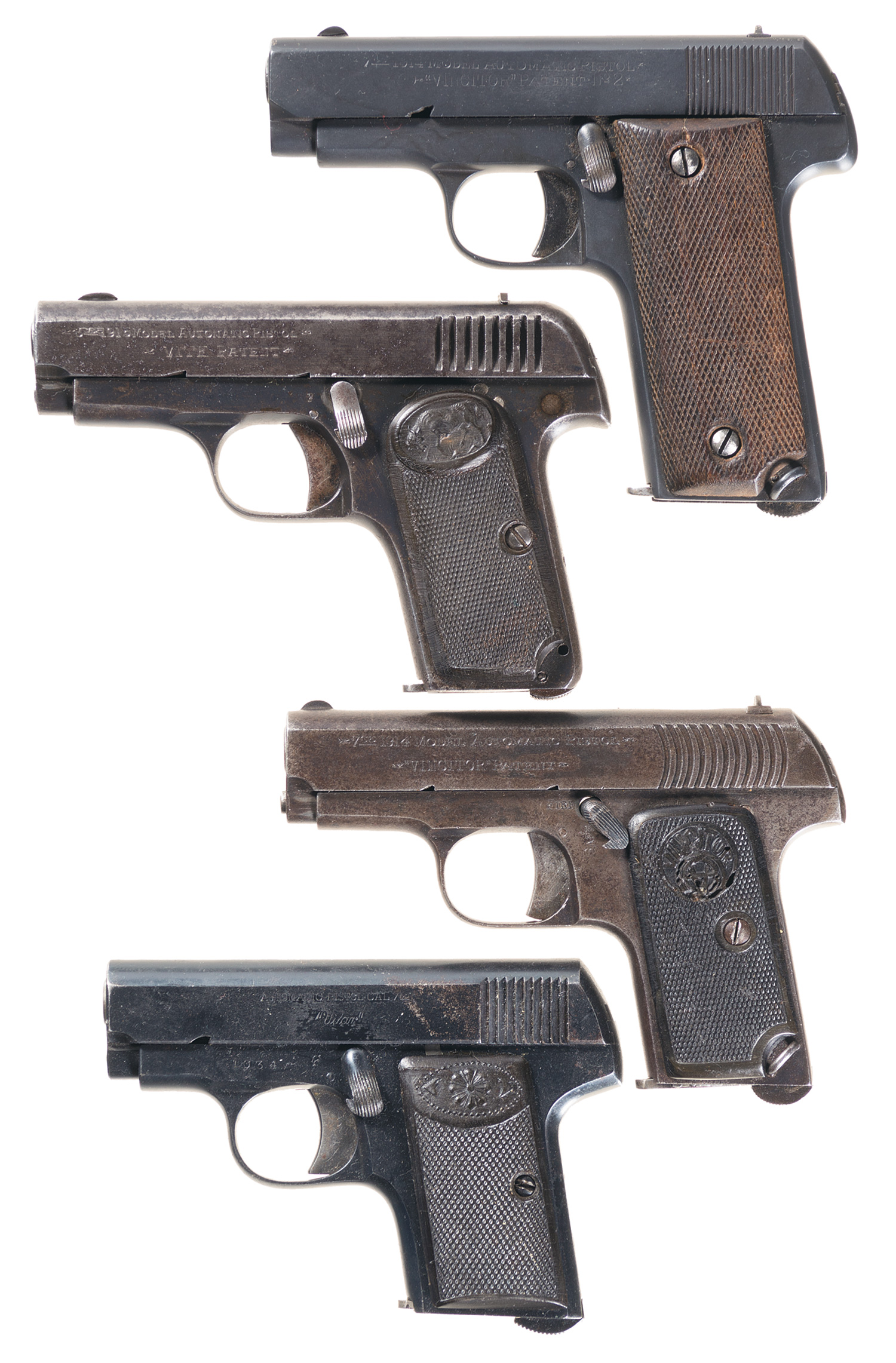 Four Spanish Ruby Type Semi-Automatic Pistols | Rock Island Auction