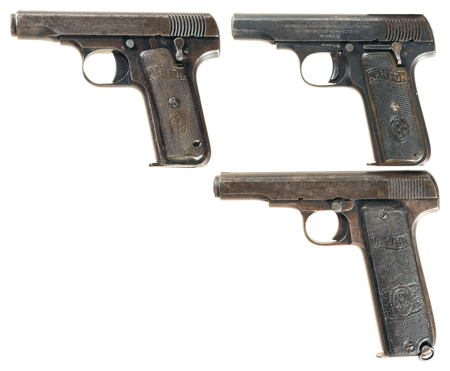 Three Gabilondo y Urresti 'War Model' Danton Semi-Automatic Pist | Rock ...