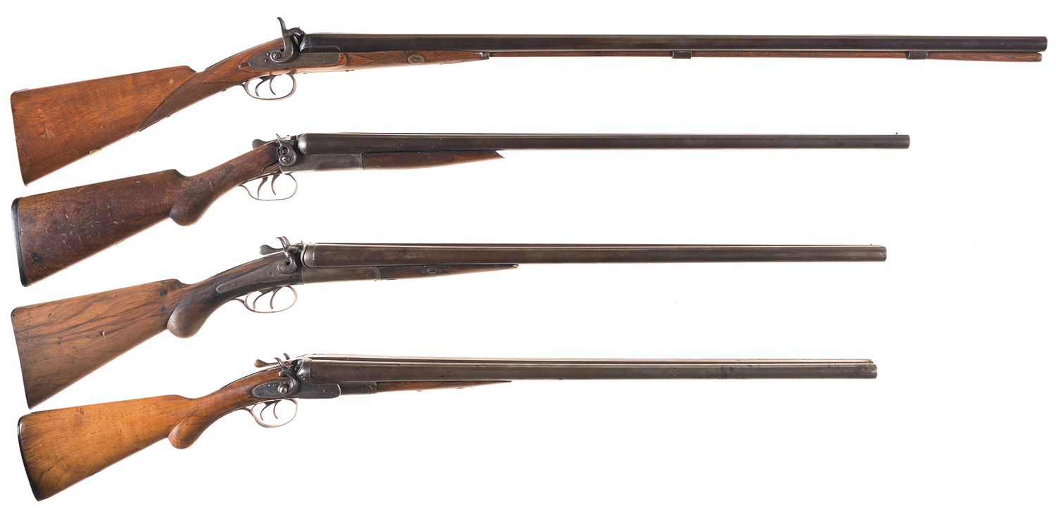 Four Double Barrel Shotguns | Rock Island Auction