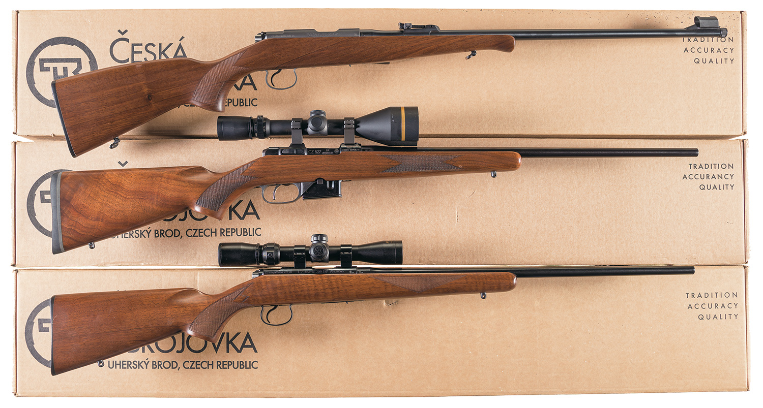 Three CZ Left Hand Bolt Action Rifles w/ Boxes | Rock Island Auction
