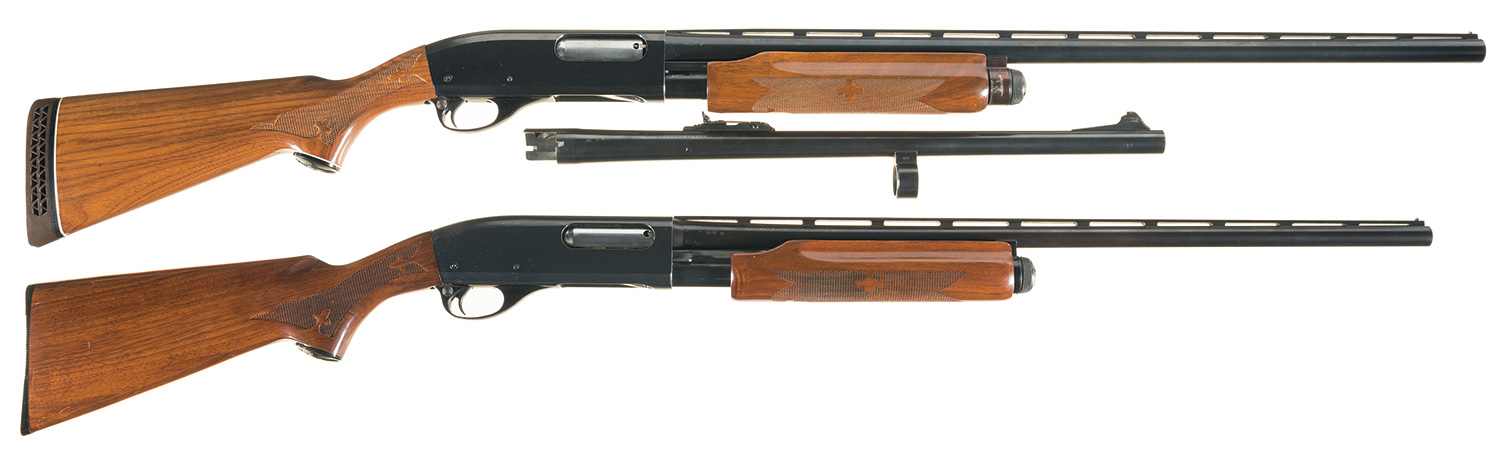 Two Remington Slide Action Shotguns | Rock Island Auction