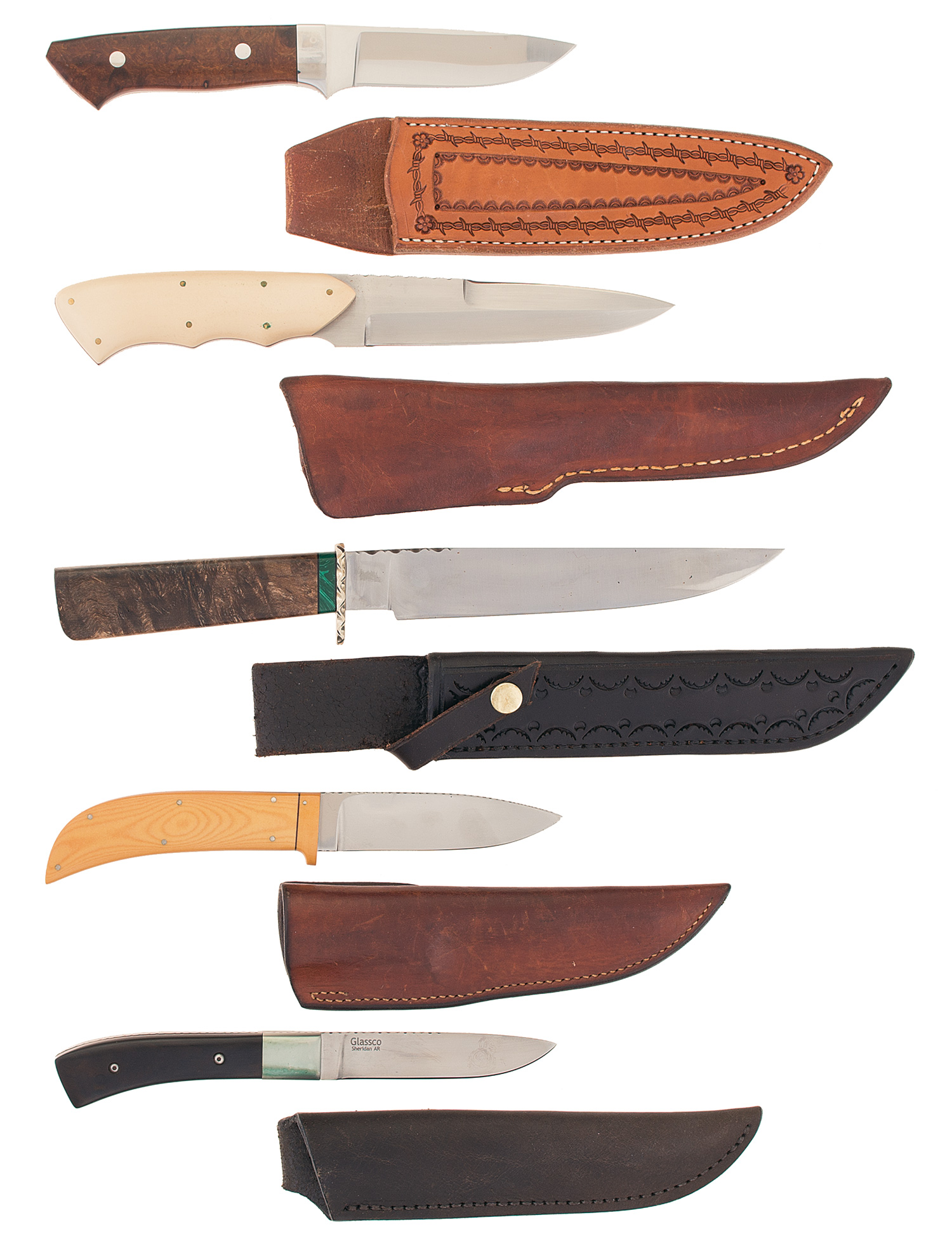 Five Fixed Blade Knives with Sheaths | Rock Island Auction