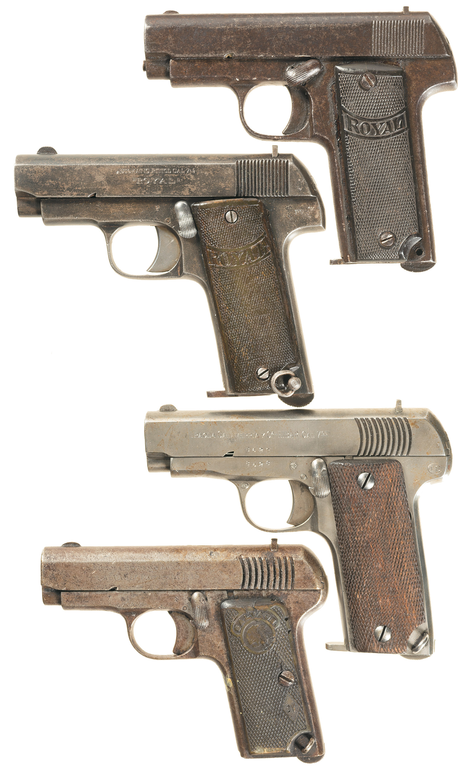 Four Spanish Semi-Automatic Ruby Type Pistols | Rock Island Auction
