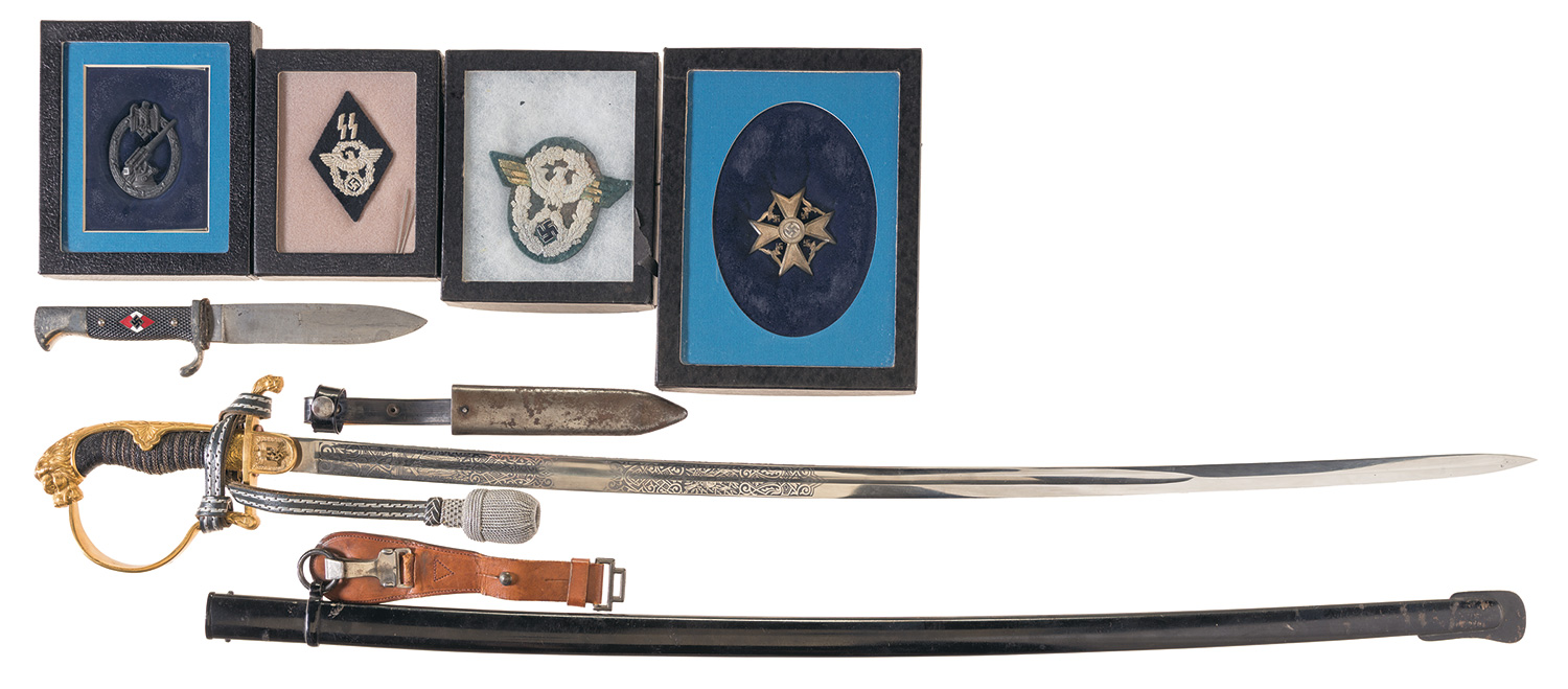 Eickhorn Nazi Sword, a Hitler Youth Knife and Assorted Nazi Styl | Rock ...