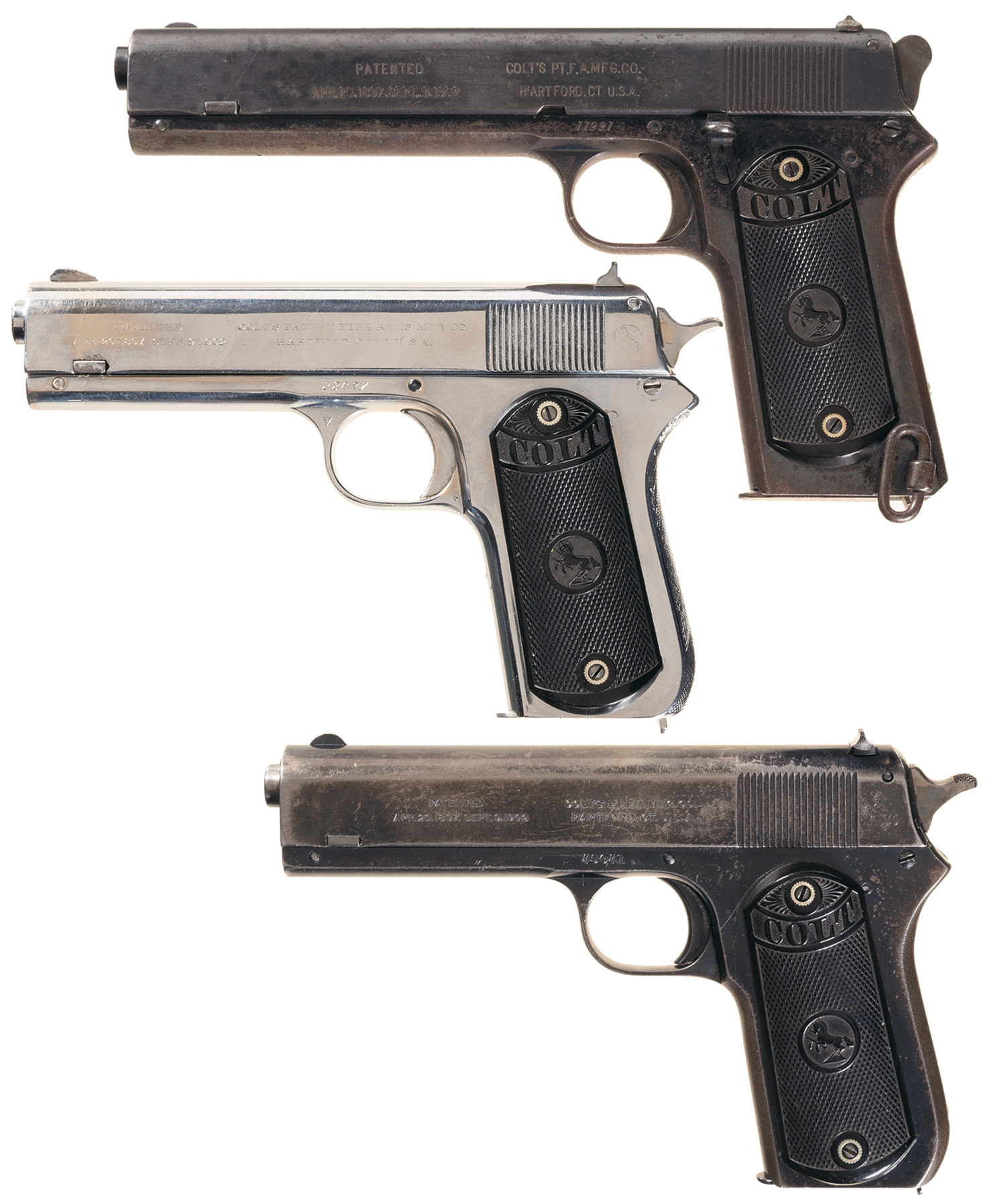Three Early Colt Semi-Automatic Pistols | Rock Island Auction