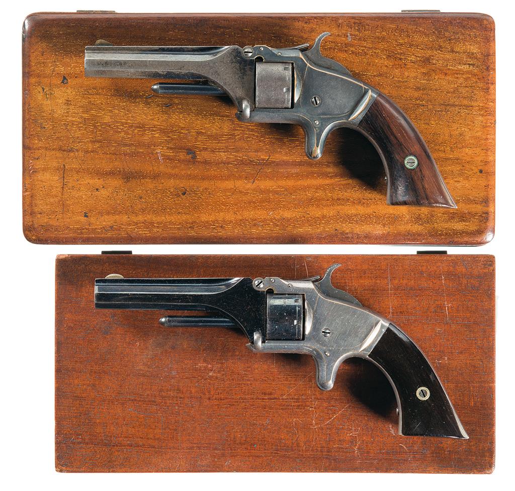 Two Smith & Wesson Number One Second Issue Tip-Up Revolvers w/ C | Rock ...