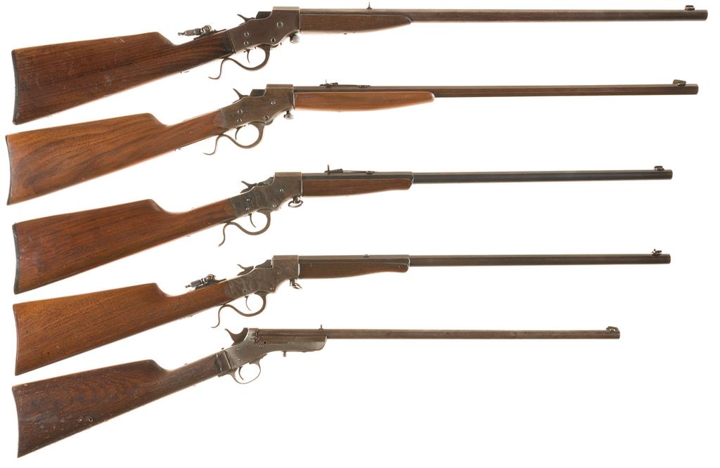 Five Stevens Single Shot Rifles | Rock Island Auction