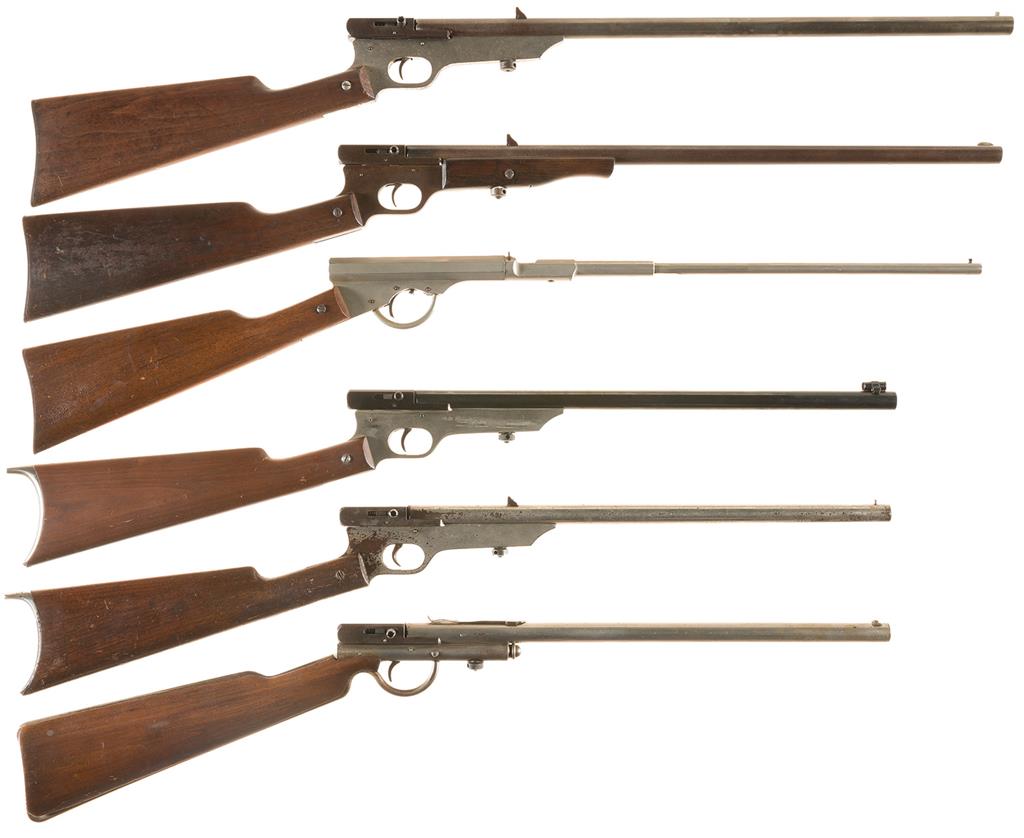 Five Quackenbush Single Shot Rifles and One Air Rifle | Rock Island Auction