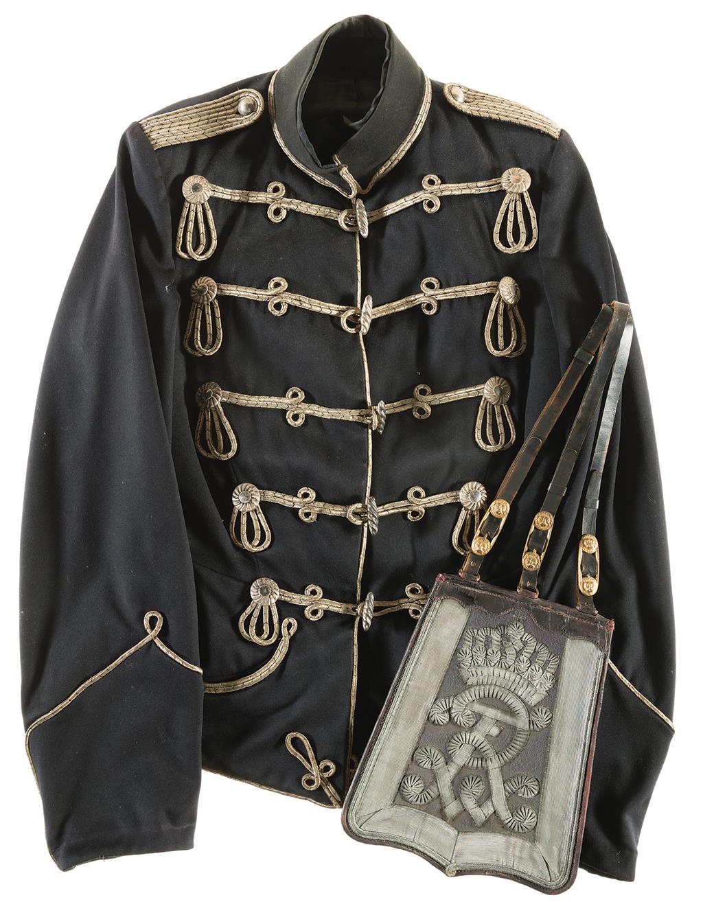 Fine Prussian Hussars Silver Bullion Trimmed Tunic and Sabertach | Rock ...