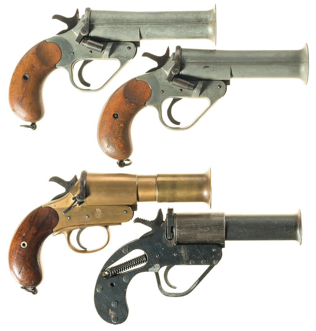 Four European Flare Guns -A) British Proofed Flare Pistol | Rock Island ...