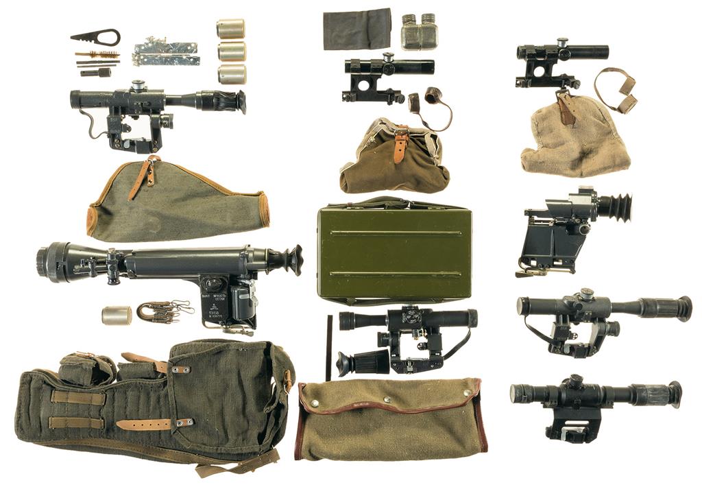 Grouping of Soviet Era Sniper Scopes and Accessories | Rock Island Auction