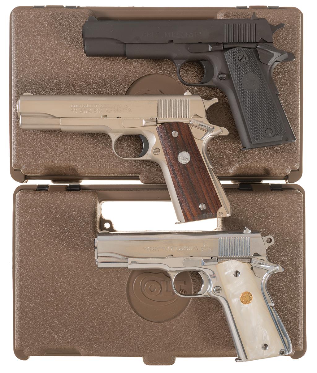 Three Colt Semi-Automatic Pistols | Rock Island Auction