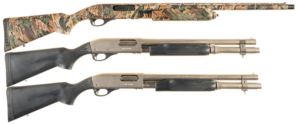 Three Remington Model 870 Slide Action Shotguns | Rock Island Auction