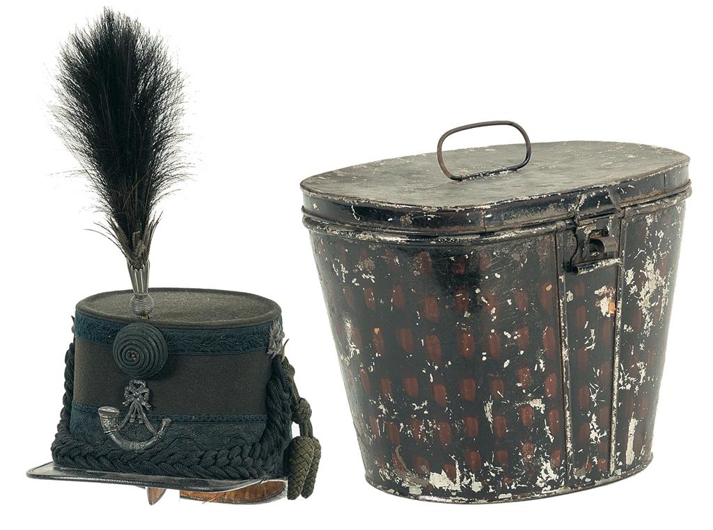 Cameronians (Scottish Rifles) Officer's Shako with Storage Tin | Rock ...