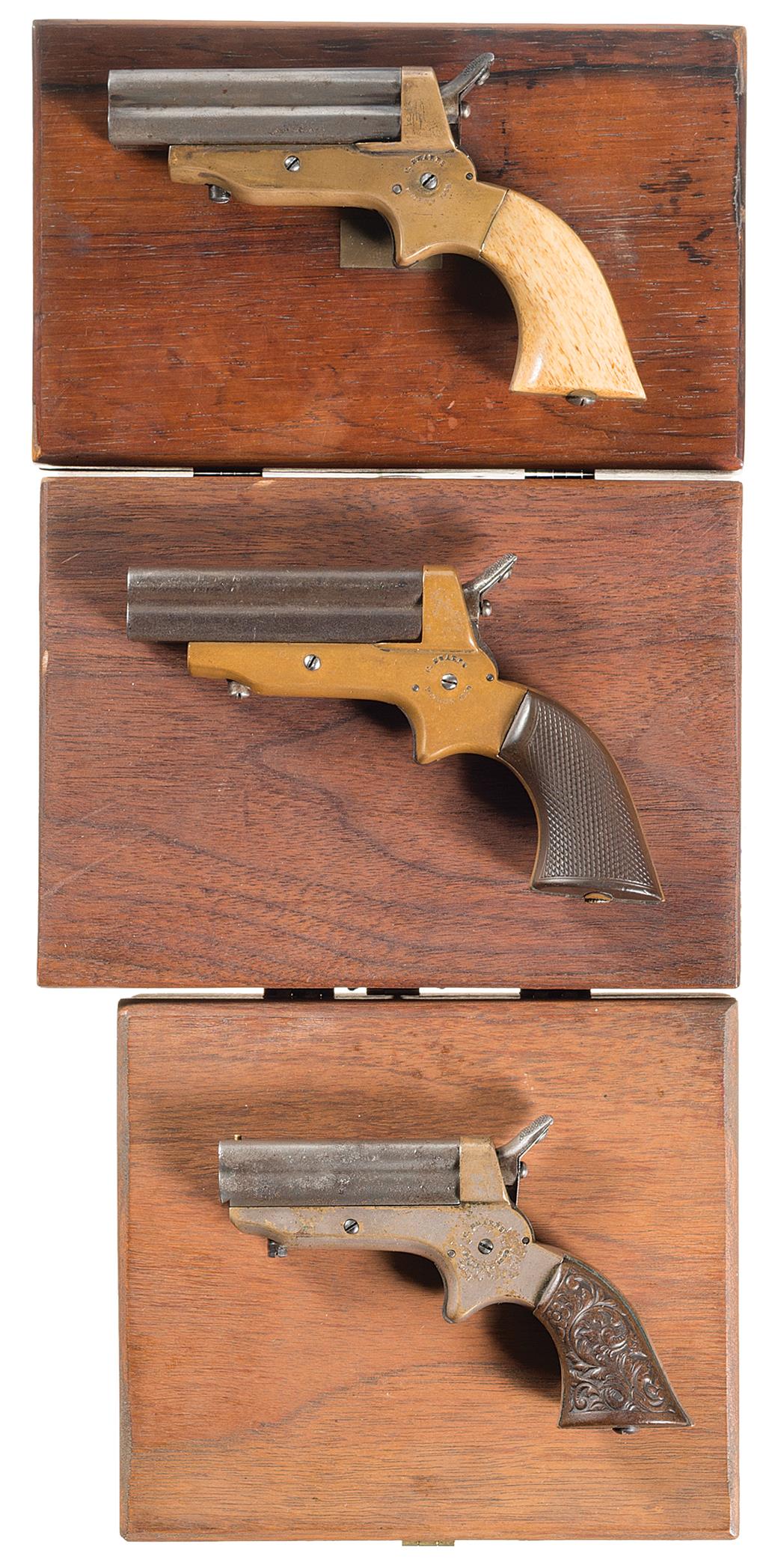Three Sharps Four Barrel Pepperbox Pistols w/ Cases | Rock Island Auction