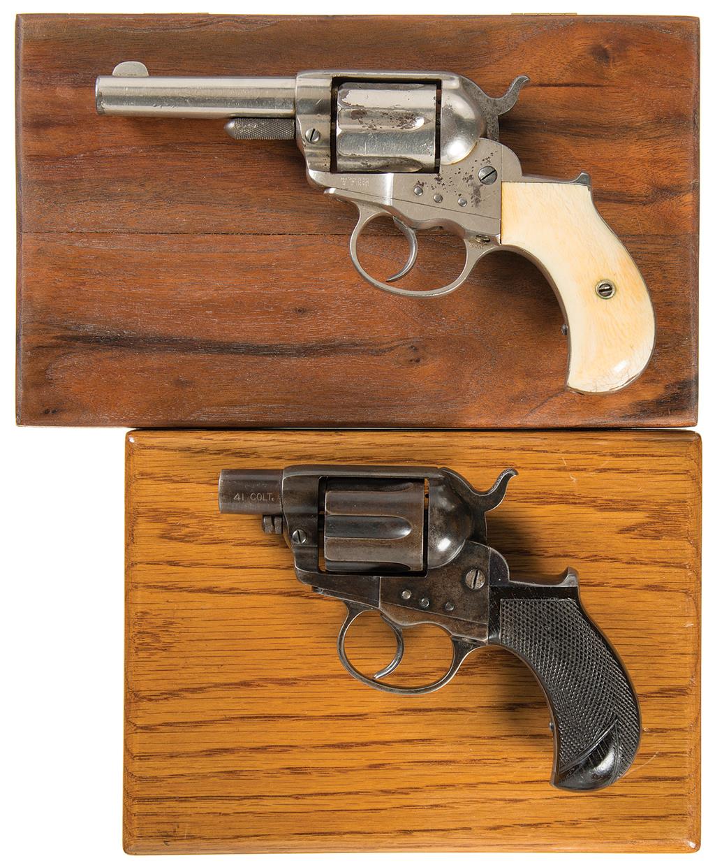 Two Colt Model 1877 Sheriff's Model DA Revolvers w/ Cases | Rock Island ...