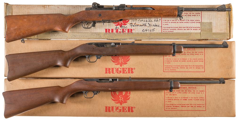 Three Ruger Semi-Automatic Rifles w/ Boxes | Rock Island Auction