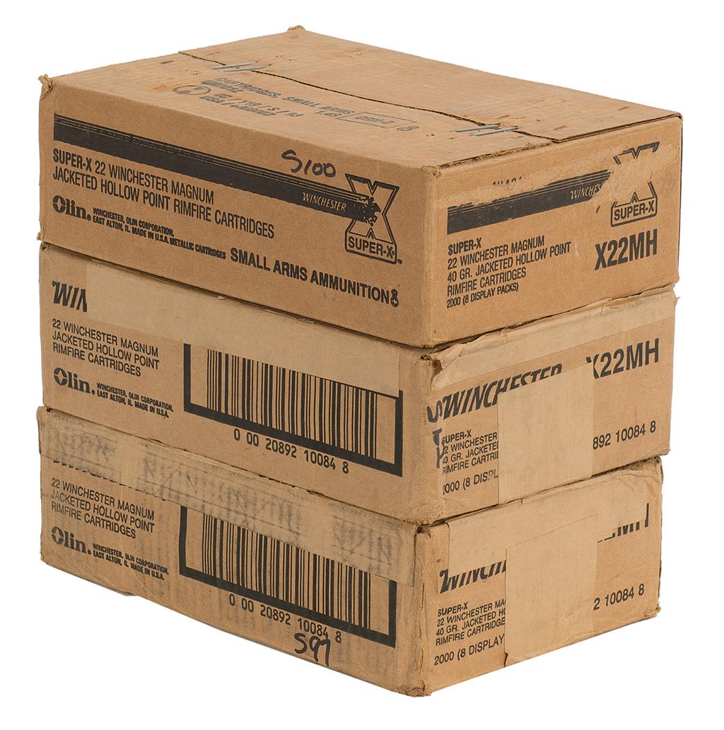 Three Cases of Winchester .22 Magnum Rimfire Ammunition | Rock Island ...