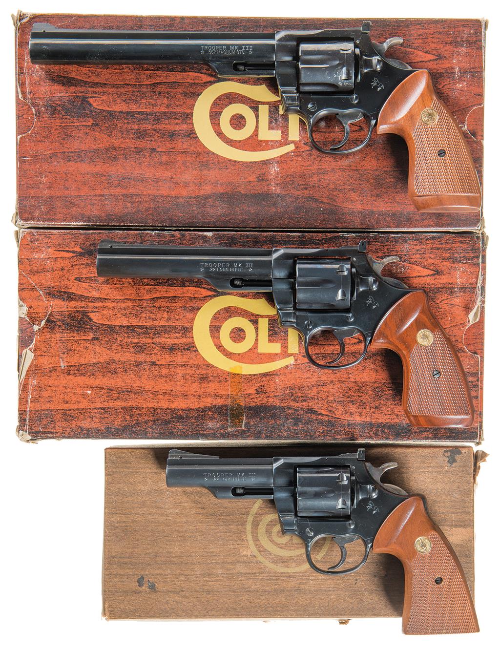 Three Colt DA Revolvers w/ Boxes | Rock Island Auction