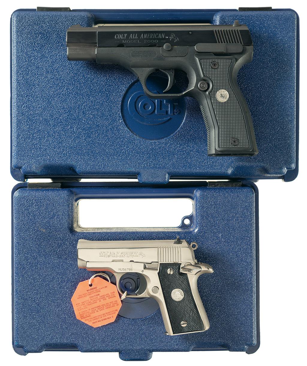 Two Colt Semi-Automatic Pistols w/ Cases | Rock Island Auction