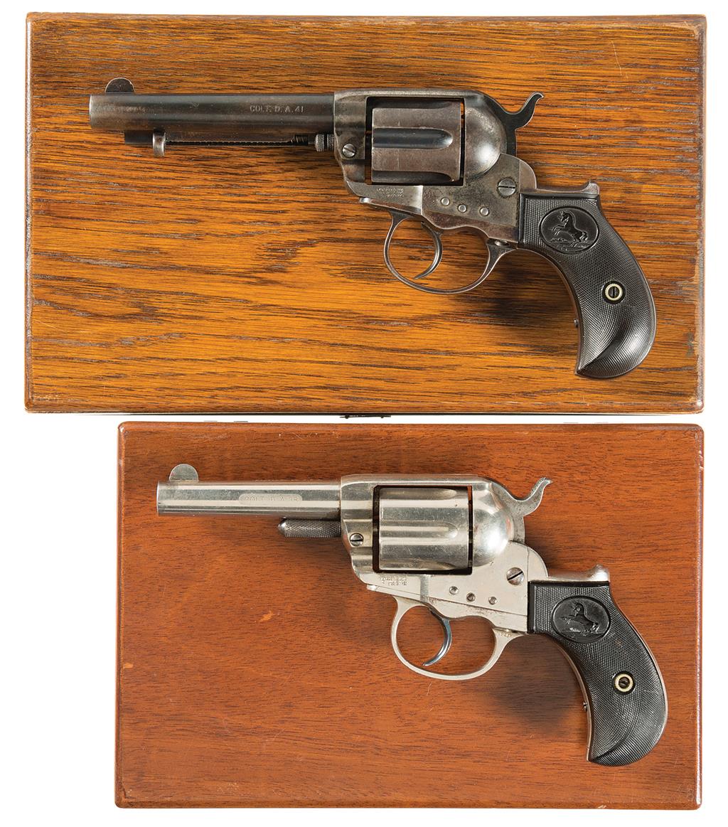 Two Colt Model 1877 DA Revolvers w/ Cases | Rock Island Auction