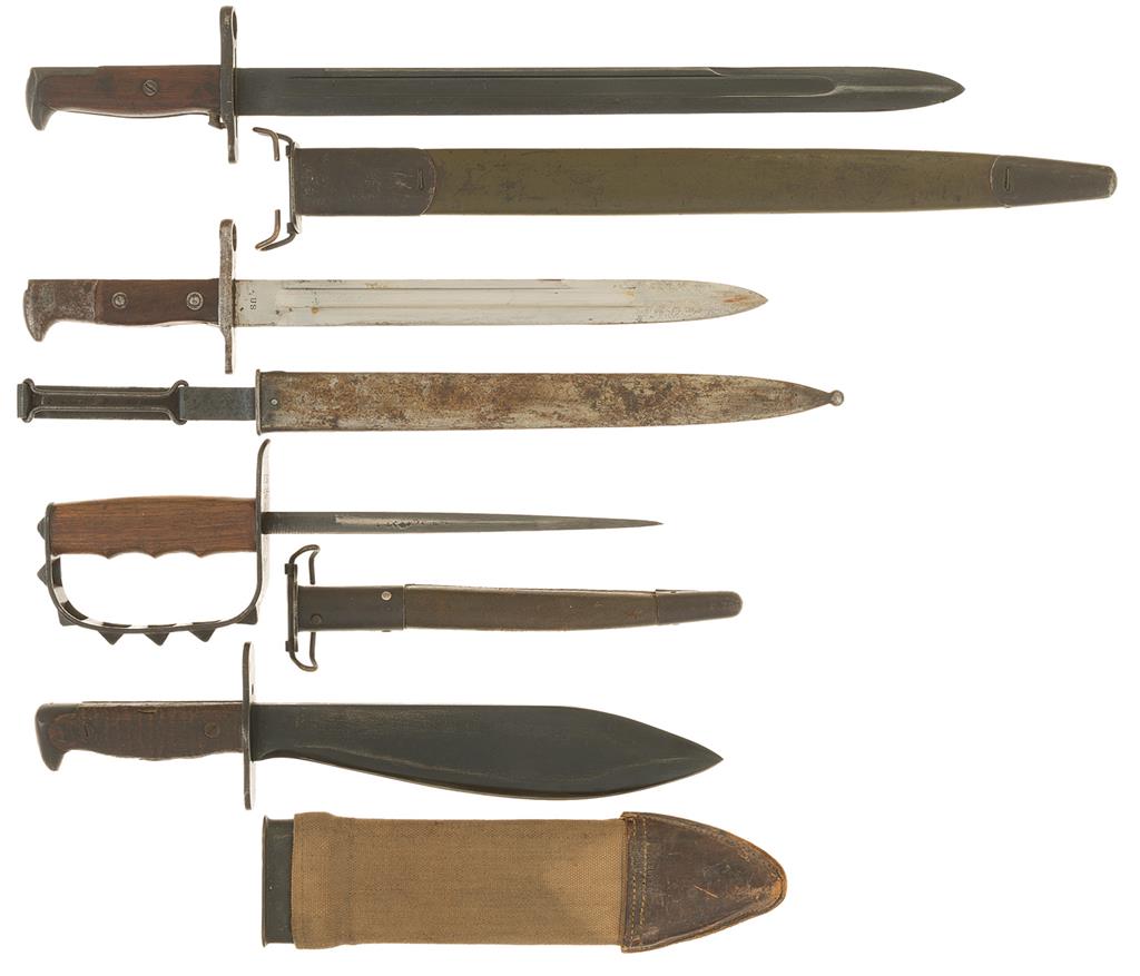 Four U.S. Edged Weapons with Sheaths | Rock Island Auction