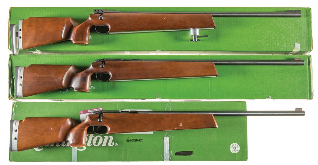 Three Remington Model 540 XR Single Shot Bolt Action Rifles w/ B | Rock ...