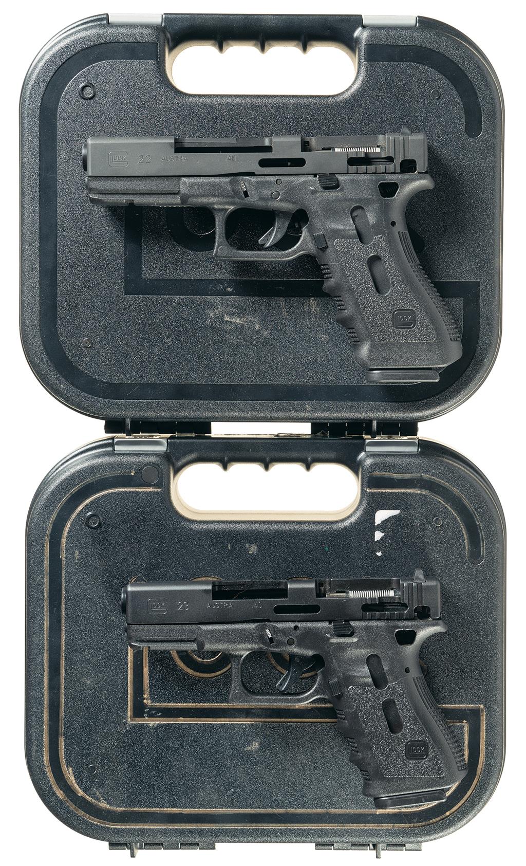 Two Glock Semi-Automatic Cutaway Pistols w/ Cases | Rock Island Auction