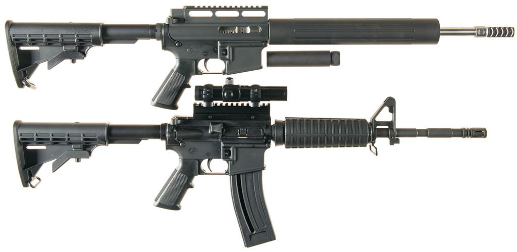 Two AR-15 Style Semi-Automatic Rifles | Rock Island Auction