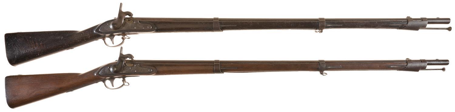 Two U.S. Model 1816 'Belgian' Percussion Conversion Muskets | Rock ...