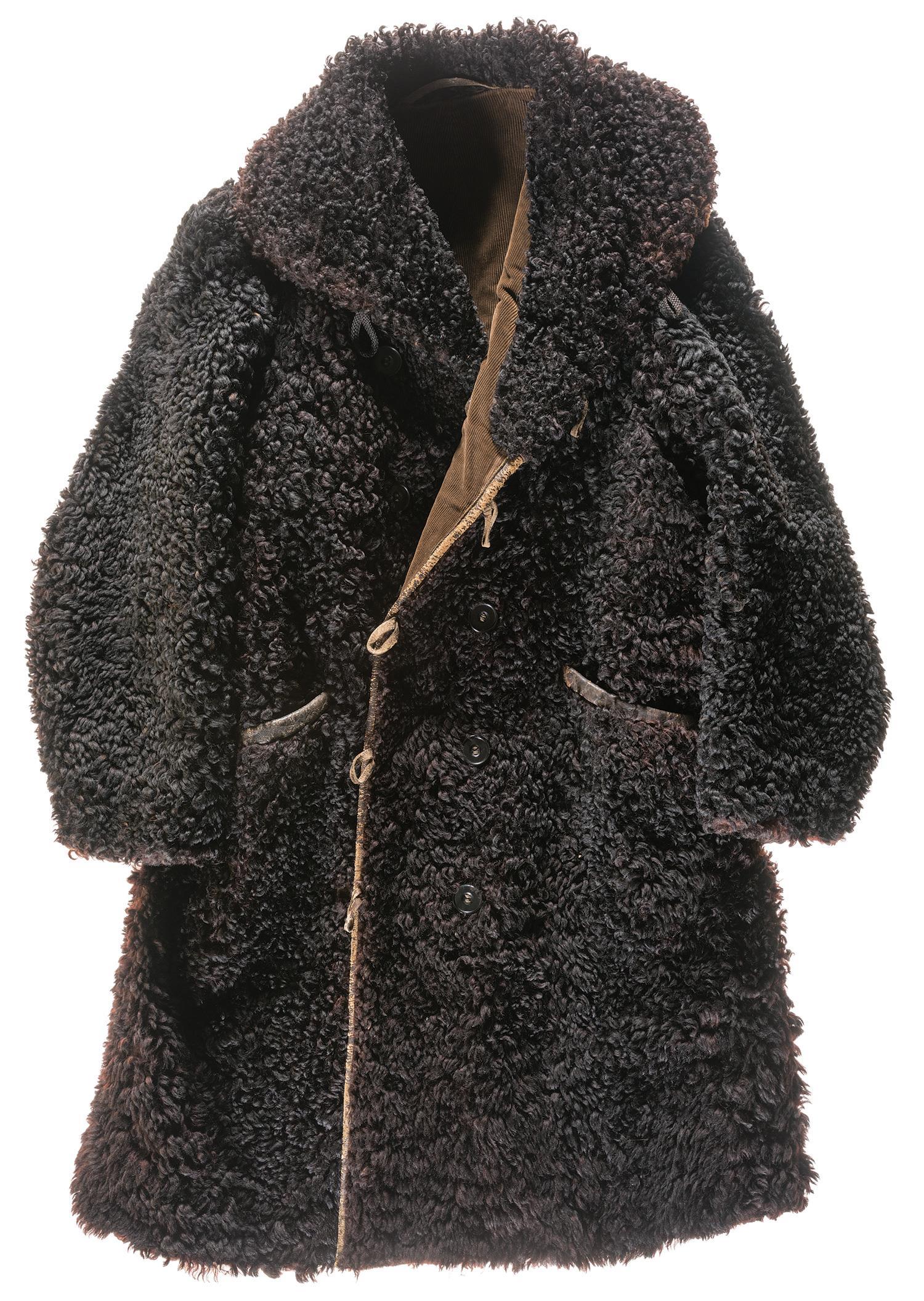 Buffalo Skin Coat with Bear Skin Gloves and Muskrat Hat | Rock Island ...