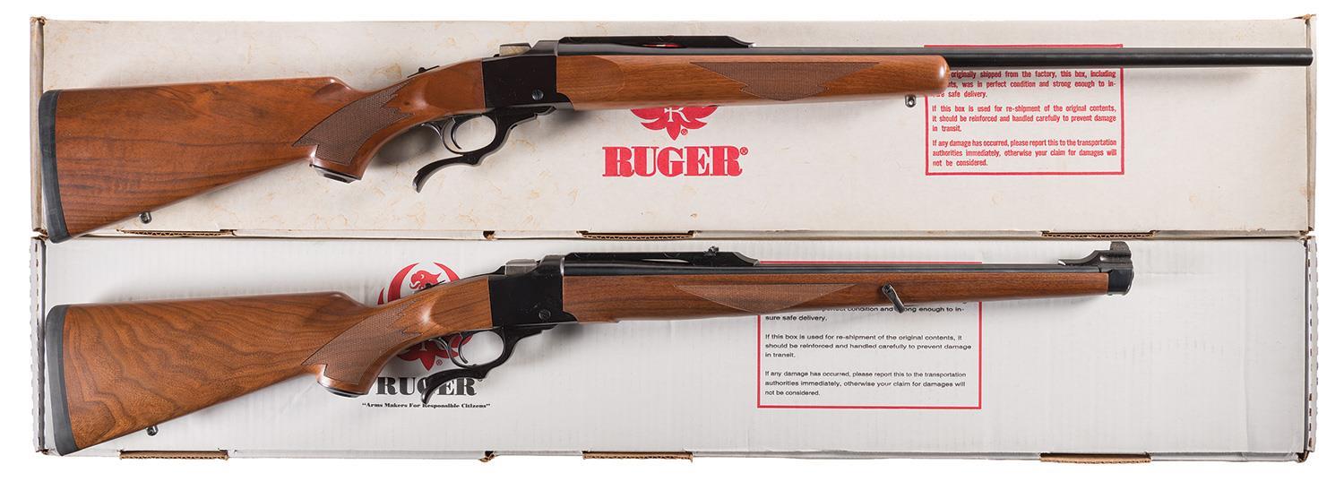 Two Ruger Single Shot Falling Block Rifles w/ Boxes | Rock Island Auction