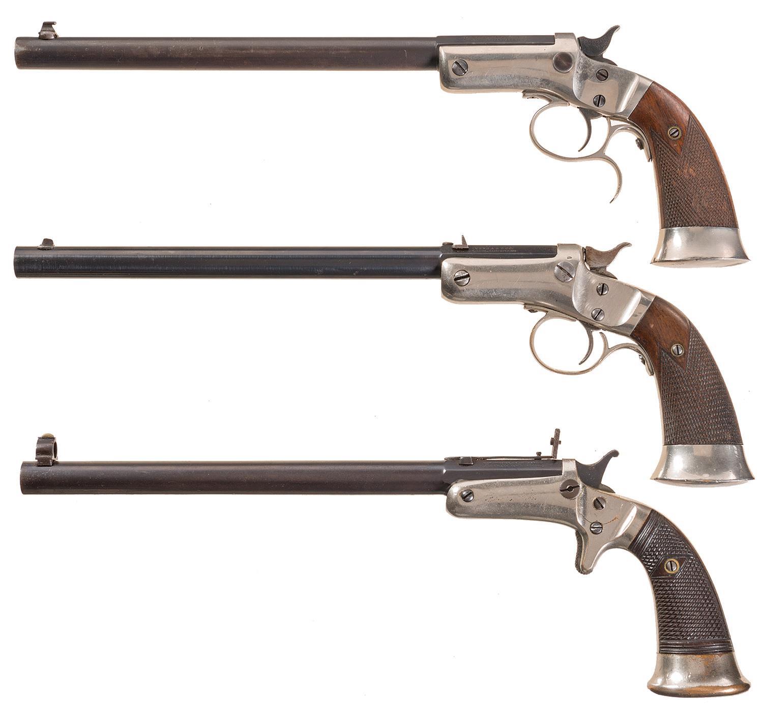 Three Stevens Single Shot Pistols | Rock Island Auction