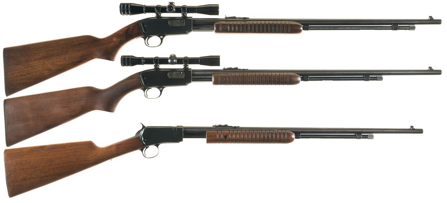 Three Winchester Slide Action Rifles | Rock Island Auction